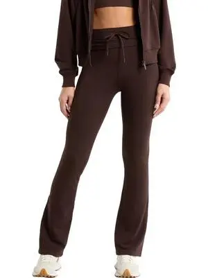 Zella Weekend French Terry Flare-leg Pants - Brown Mole