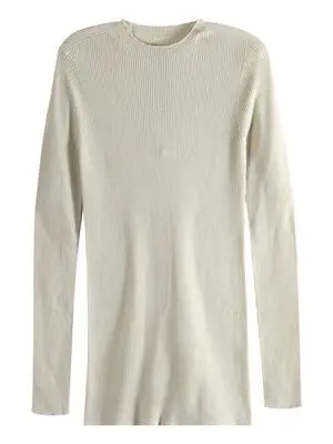 Rick Owens Ribbed Round Neck Top - Tan