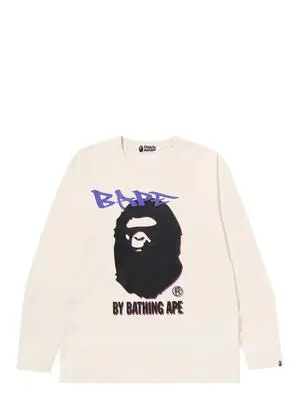 A BATHING APE Printed Long-sleeve Tee - White