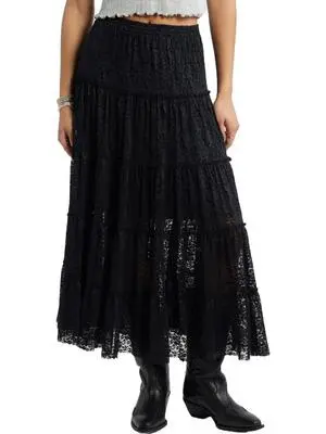 Bp. Lace Maxi Skirt - Black