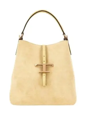 TOD'S Leather Handbag - Crema Chiaro/flan