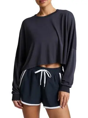 Beyond Yoga Studio Knit Long Sleeve T-shirt - Nocturnal Navy