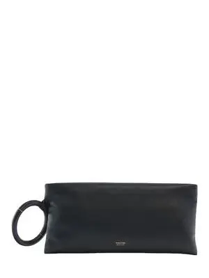 TOM FORD T-ring Leather Clutch - Naa Black