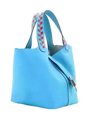 Hermès Picotin Lock Tressage Epsom Pm Bucket Bag - Blue