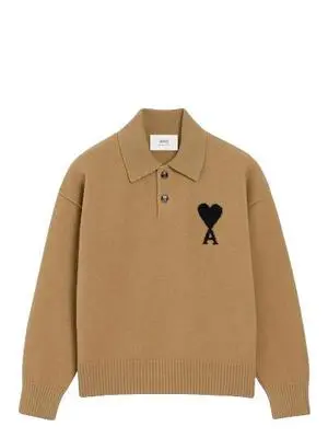 Ami De Coeur Polo Shirt - Camel/black