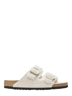 BIRKENSTOCK Arizona Shearling Slides - Antique White