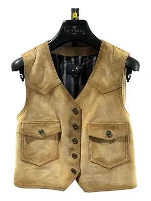 Etro Suede Vest - Brown