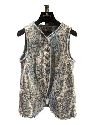 Etro Paisley Vest - Blue, Orange, White