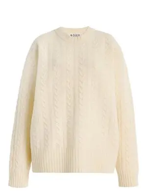 RÓHE Róhe Cable-Knit Wool Jumper Ivory