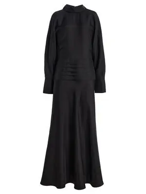 RÓHE Silk Maxi Dress - Black