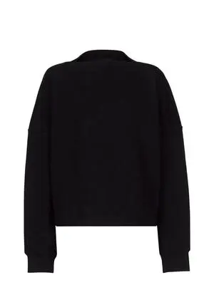 Alaïa Oversized Cotton Sweatshirt - Black