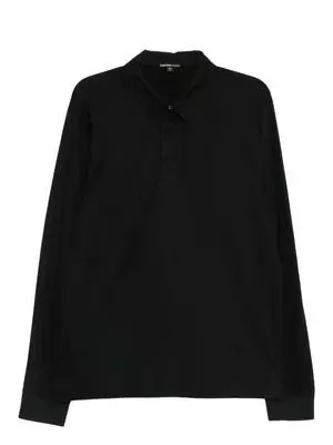 JAMES PERSE Heavy Luxe Rugby Polo Shirt - Black