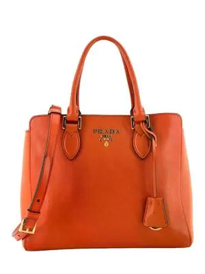 PRADA Convertible Saffiano With Soft Calf Small Tote Bag