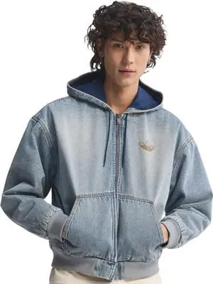 Adidas Denim Padded Jacket - Indigo Denim