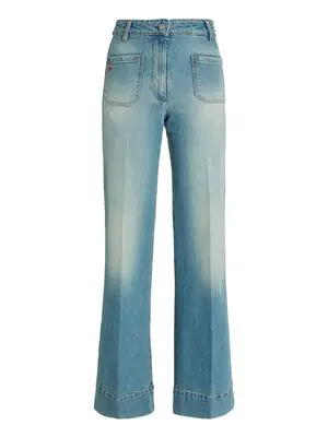 Victoria Beckham Alina High-rise Flared Jeans - Mid Denim