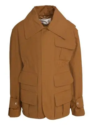 Victoria Beckham Cotton-canvas Jacket - Camel