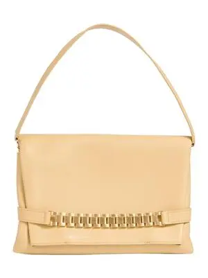 Victoria Beckham Chain Pouch Leather Shoulder Bag - Beige