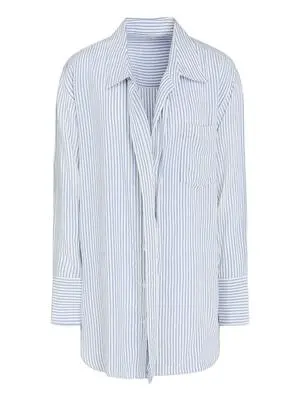 Victoria Beckham Striped Woven Shirt - Light Blue
