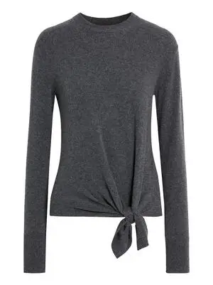 Altuzarra Nalini Tie-detailed Cashmere Sweater - Dark Gray