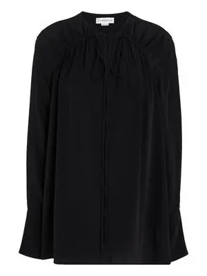 Victoria Beckham Silk Crepe De Chine Blouse - Black