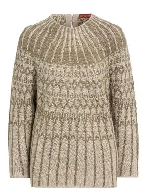 Altuzarra Fair Isle Linen-blend Sweater - Sage Green