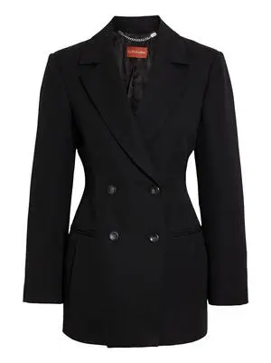 Altuzarra Double-breasted Grain De Poudre Wool Blazer - Black