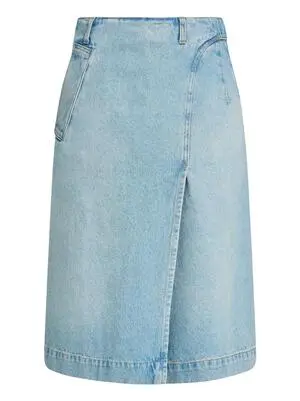 Victoria Beckham Faded Denim Skirt - Light Denim