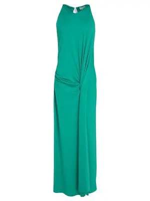 Victoria Beckham Asymmetric Stretch-jersey Maxi Dress - Jade