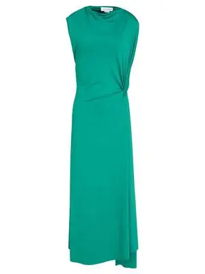 Victoria Beckham Draped Stretch-jersey Midi Dress - Jade