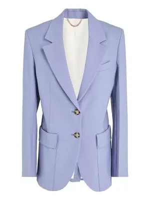 Victoria Beckham Twill Blazer - Light Blue