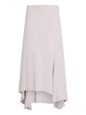 Victoria Beckham Asymmetric Crepe Maxi Skirt - Lilac