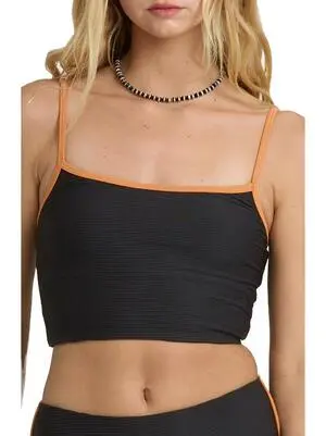 BILLABONG Tanlines Crop Tankini Top - Black