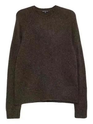 JAMES PERSE Textured Lightweight Jumper - Brown