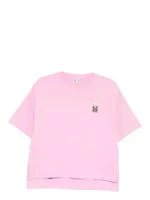 Loewe Logo-embroidered T-shirt - Pink
