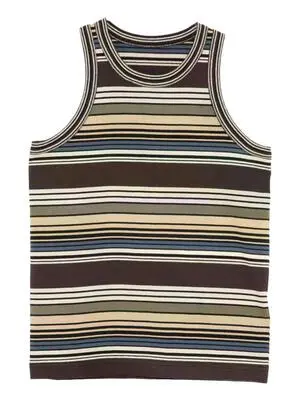 Sacai Striped Vest Top - Brown