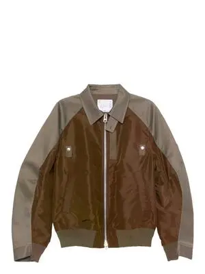 Sacai Jacket With Two-way Zip Fastening - Brown