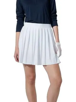 DAILY SPORTS Pleated 15-inch Golf Skort - White