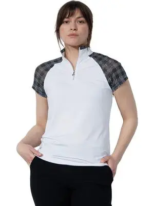 DAILY SPORTS Bonito Cap Sleeve Golf Polo - White