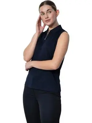 DAILY SPORTS Peoria Sleeveless Golf Polo - Navy