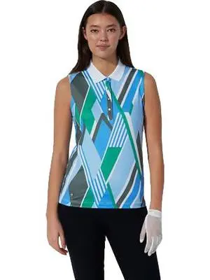 DAILY SPORTS Fusion Sleeveless Golf Polo - Stripe Fusion