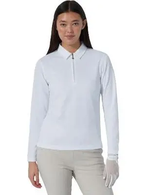 DAILY SPORTS Peoria Long Sleeve Golf Polo - White