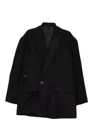 Yohji Yamamoto Textured Button Jacket - Black