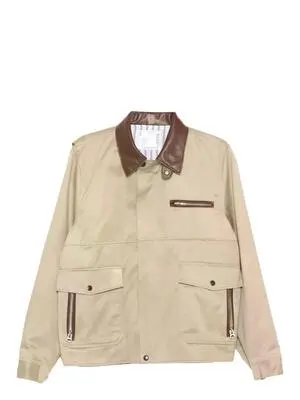 Sacai Shirt-collar Cotton Jacket - Neutrals