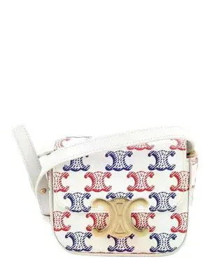 Celine Triomphe Coated Canvas Mini Shoulder Bag Multicolour