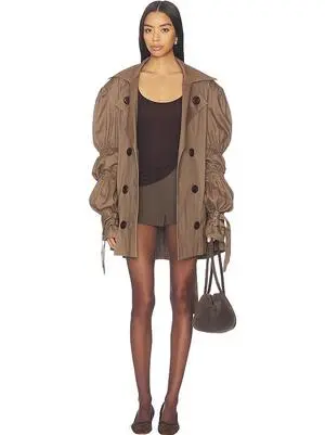 ZULEYHA KURU Volkiva Trench Coat - Light Brown