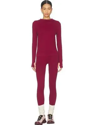 MY SUNDAY SKI Ribbed Base Layer Set - Cabernet