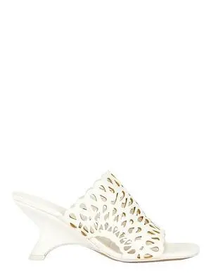 Simkhai Shadow Mule Laser Cut Sandal - Cream