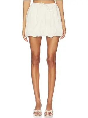 Onia Air Linen Bubble Mini Skirt - Natural & White