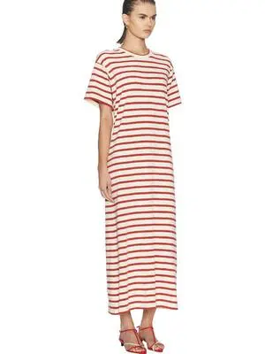 JIL SANDER Short Sleeve Maxi Dress - Red