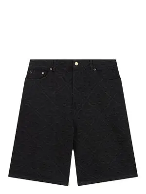 Casablanca Laser Monogram Denim Shorts - Multicolor